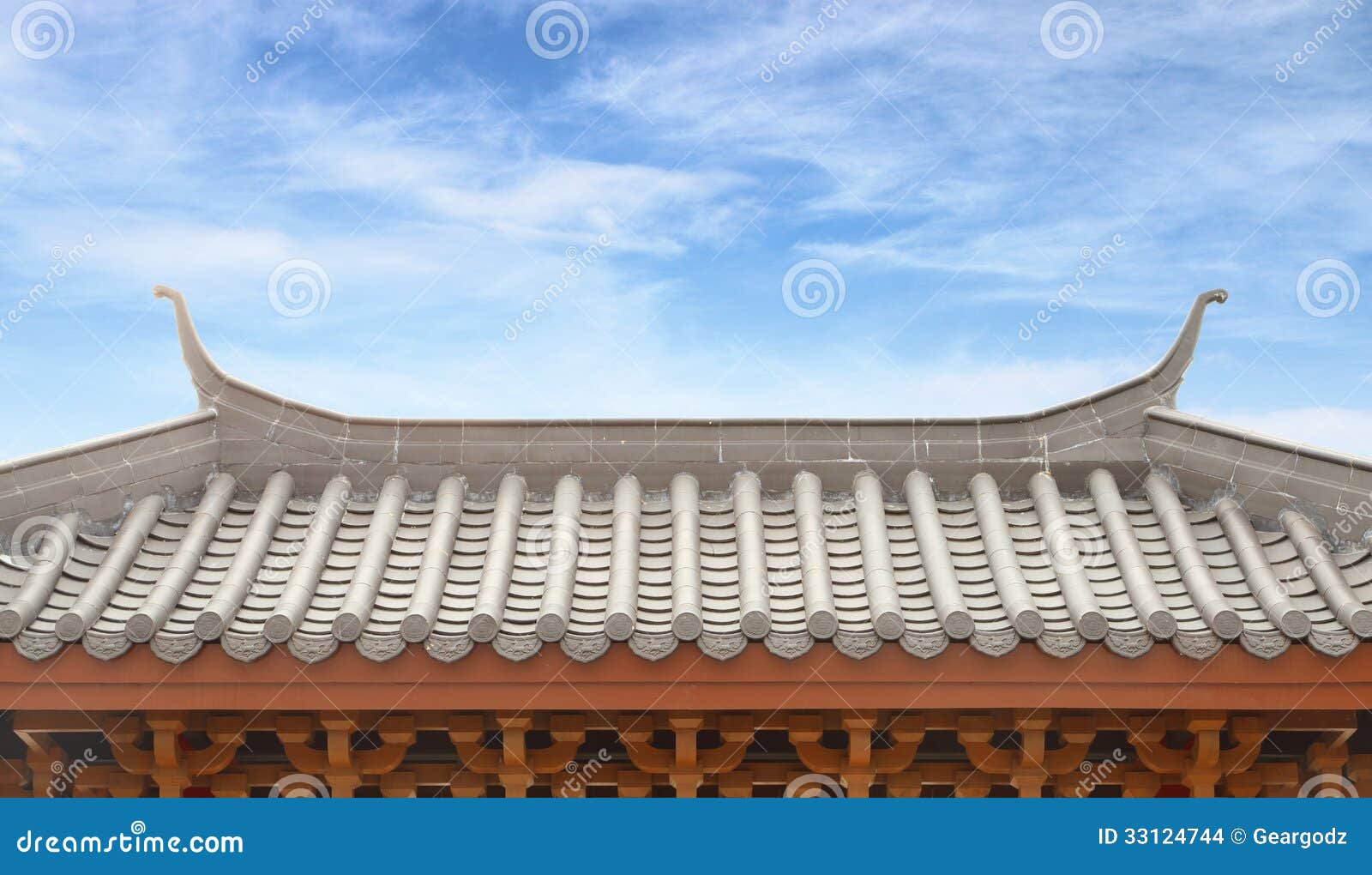 Traditioneel Chinees Dak stock foto. Image of hoek, huis - 33124744