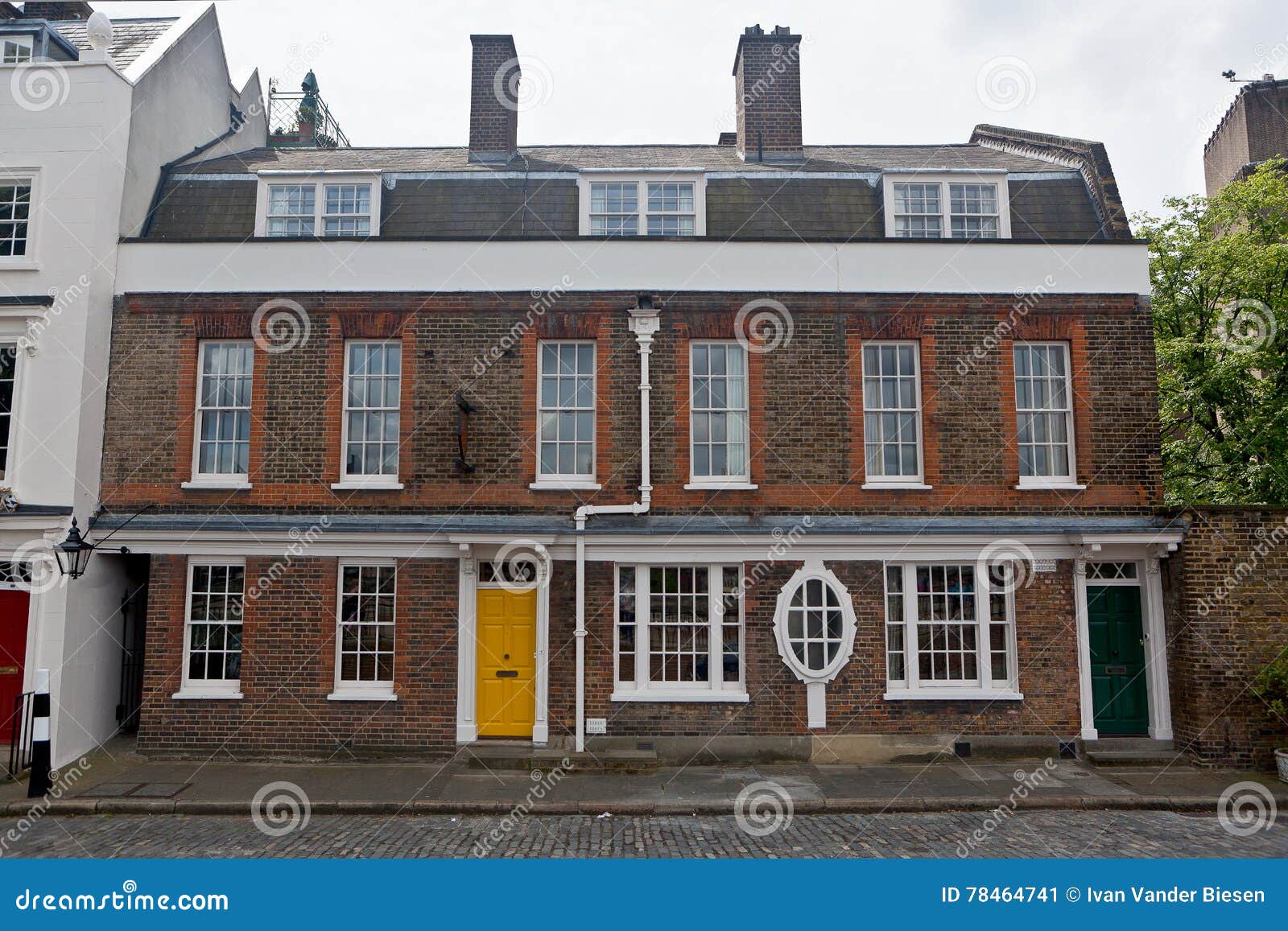Traditioneel Engels Huis, Londen, Engeland, Het UK Stock Afbeelding ...