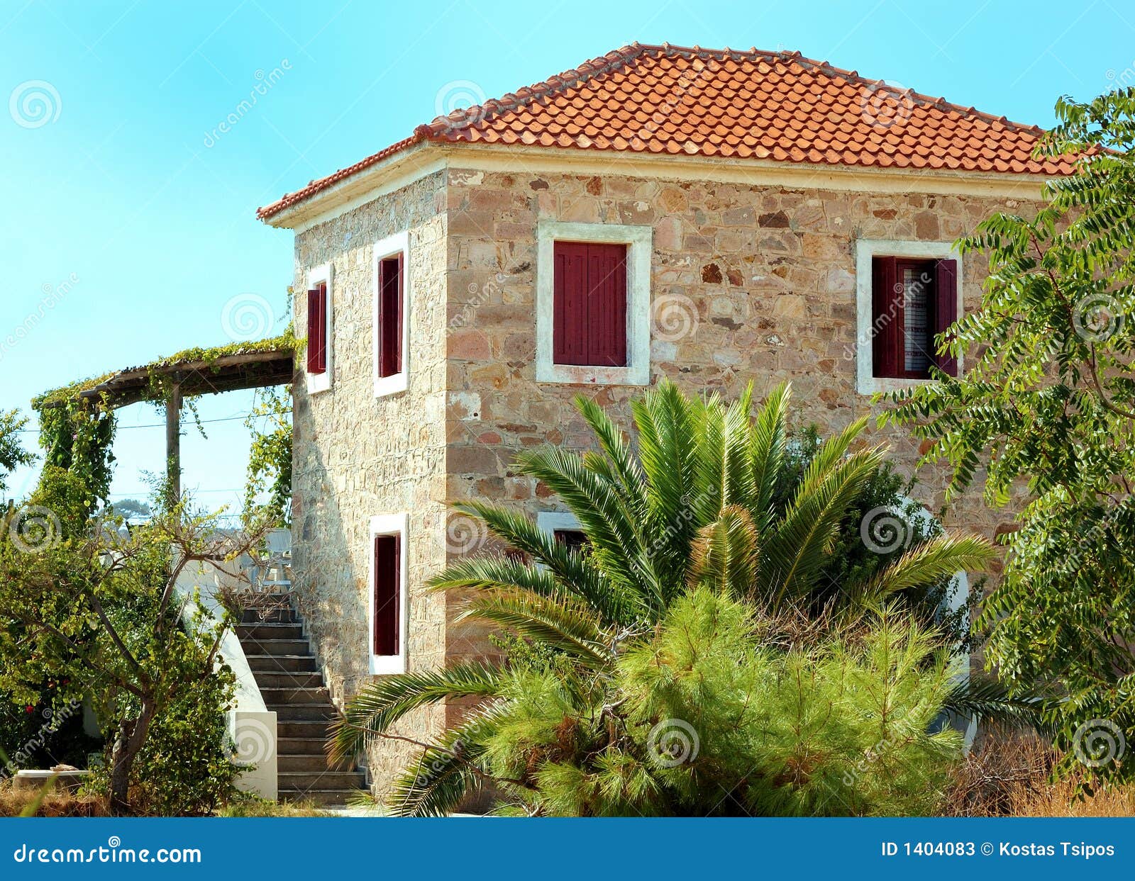 Traditioneel Grieks Oud Huis Stock Afbeelding - Image of grieks ...