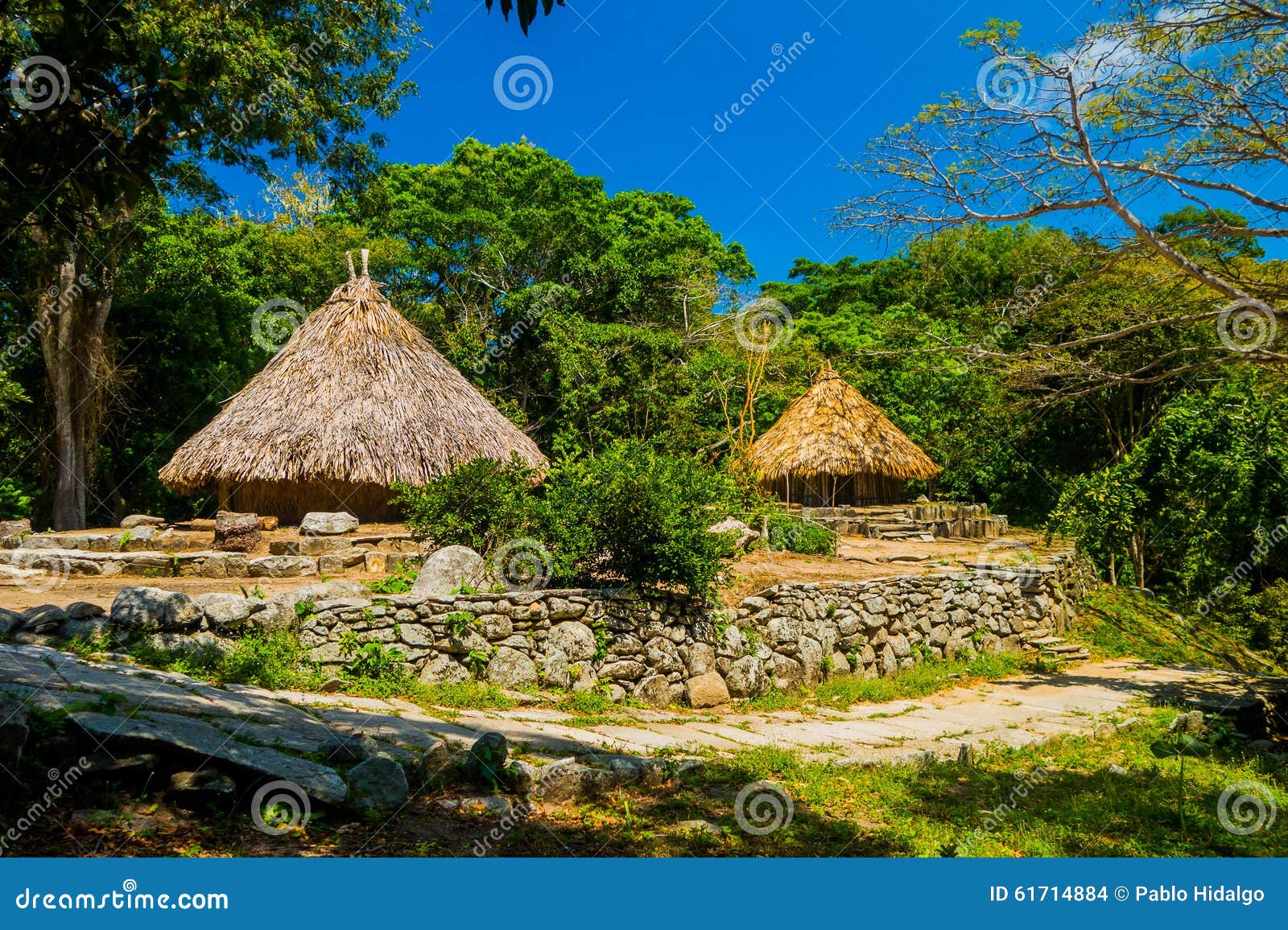 Traditioneel Inheems Huis Van Kogi-mensen, Stock Foto - Image of ring ...