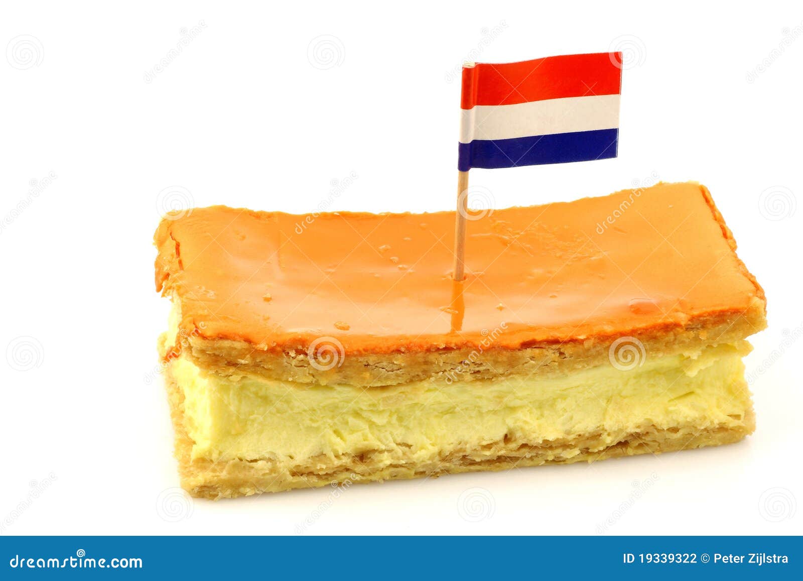 Traditioneel Nederlands Geroepen Gebakje Tompouce Stock Foto - Image of ...