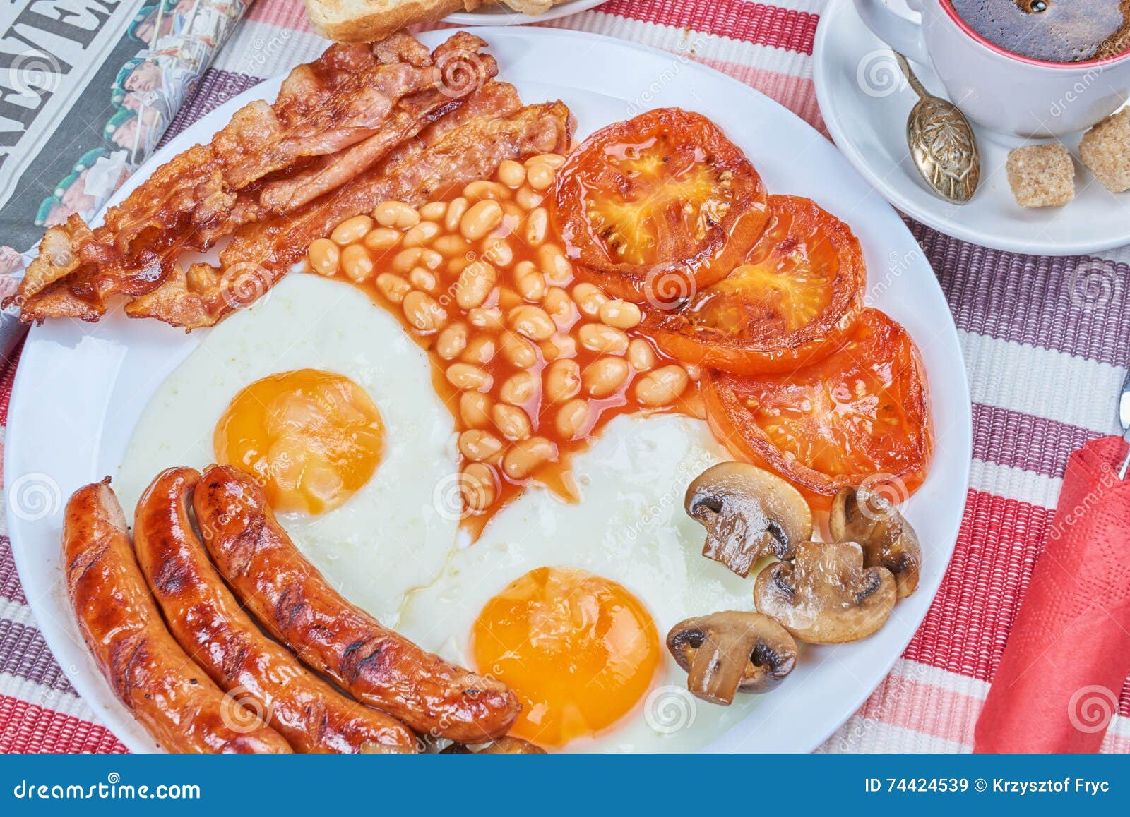 Traditioneel Volledig Engels Ontbijt Stock Afbeelding - Image of ...