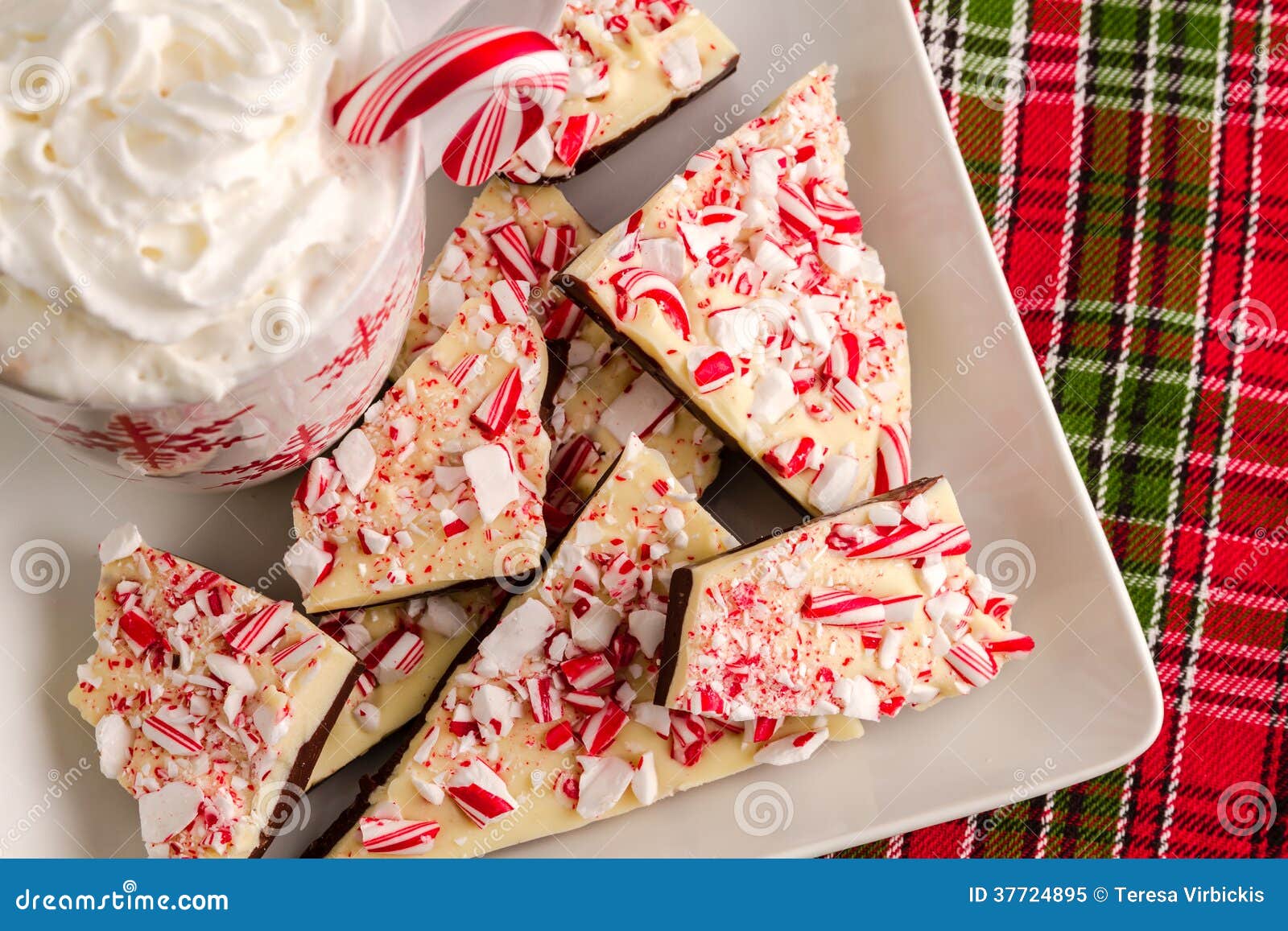 Traditionele De Pepermuntschors Van De Vakantiechocolade Stock ...