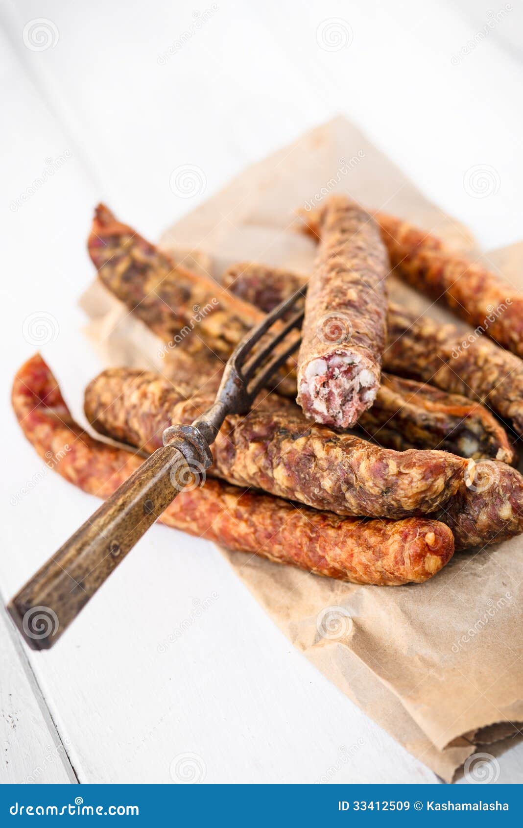 Traditionele Duitse Worsten Stock Afbeelding - Image of zwart ...