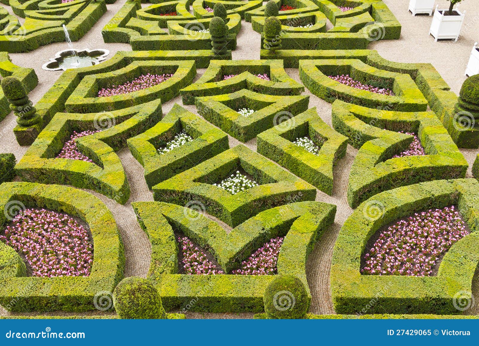 Traditionele Franse Tuin. Siertuin. Stock Afbeelding - Image of reis ...
