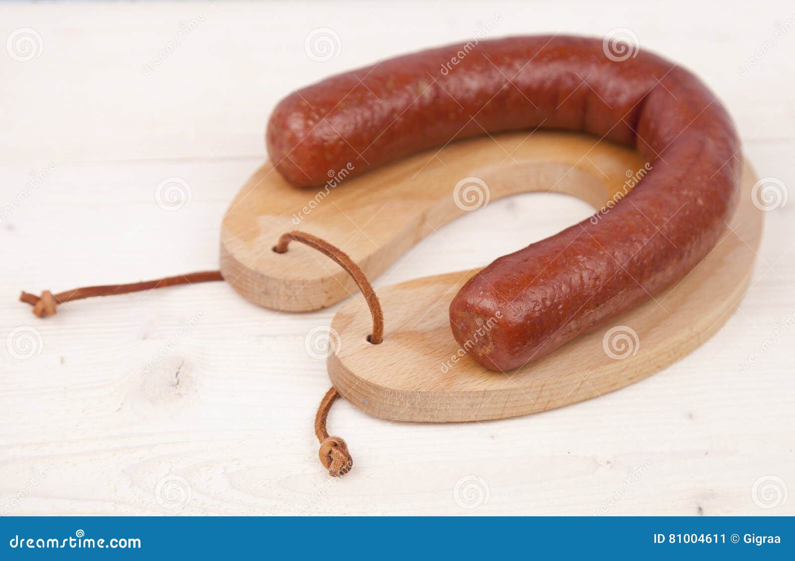 Traditionele Nederlandse Gerookte Worst Genoemd Rookworst Stock ...