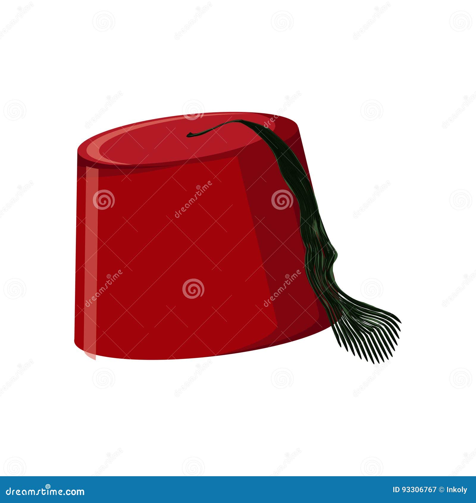 Traditionele Turkse Hoed Fez of Tarboosh Vector Illustratie ...