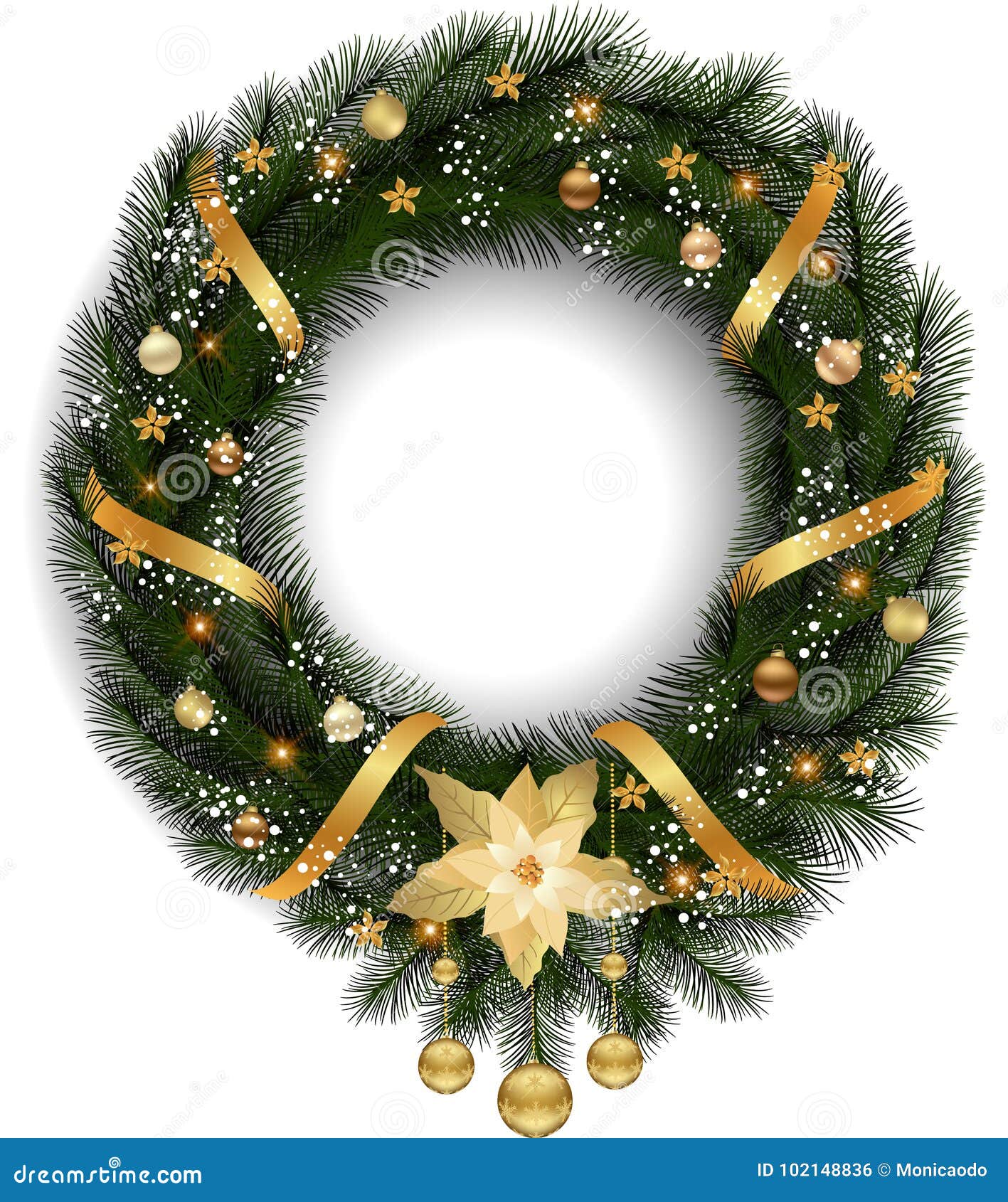 Traditionell julkrans vektor illustrationer. Illustration av vinter ...