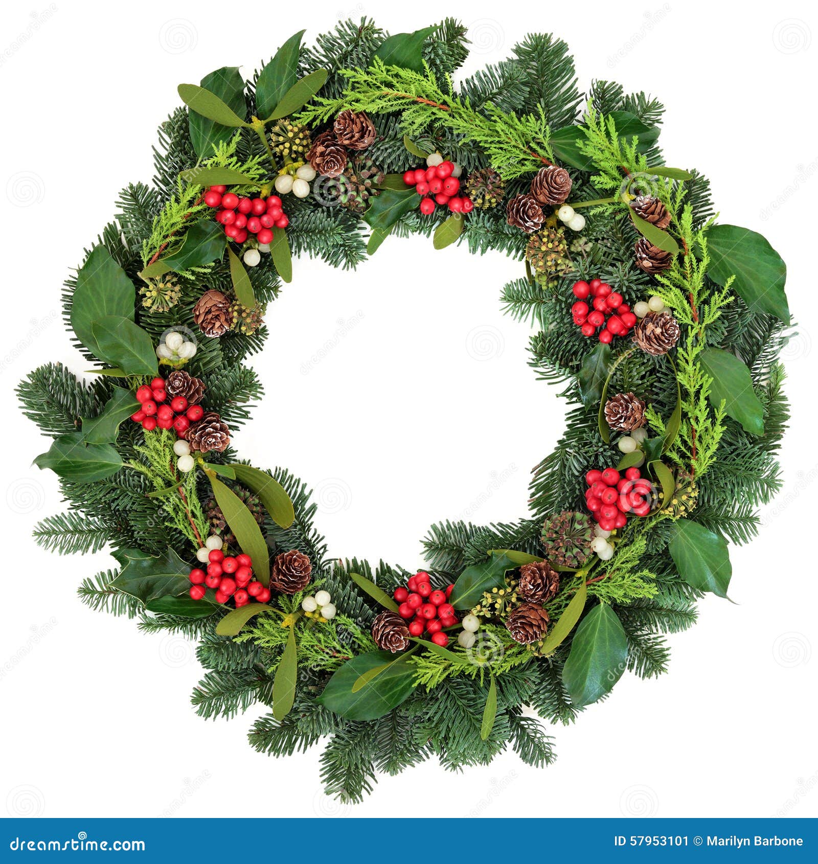 Traditionell julkrans fotografering för bildbyråer. Bild av sörja ...