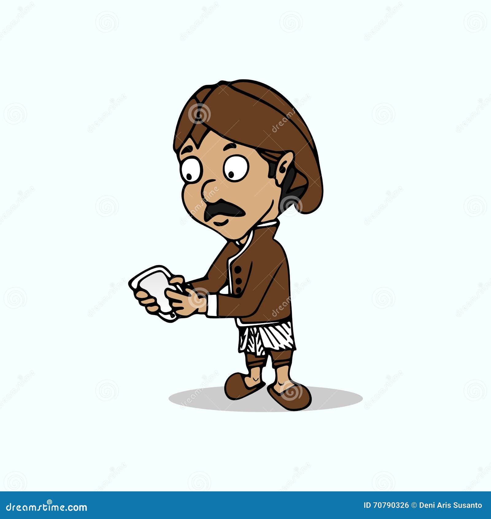 Traditionelle Javanesemann Karikatur Stock Abbildung - Illustration von ...