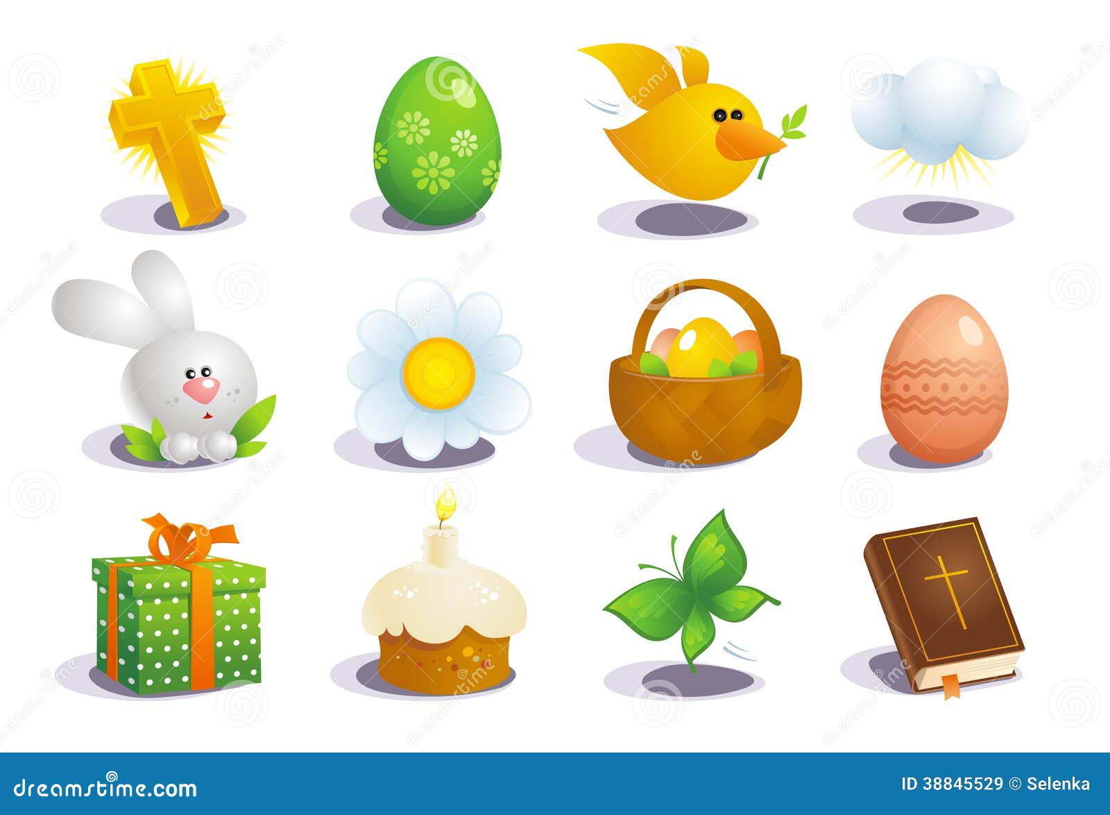 Traditionelle Symbole Ostern. Vektor Abbildung - Illustration von ...