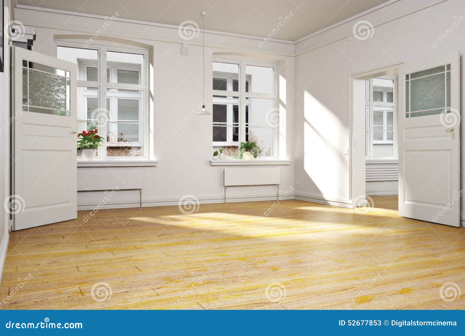 Traditioneller Leerer Innenraum Einer Wohnung Oder Des Hauses Stockbild ...