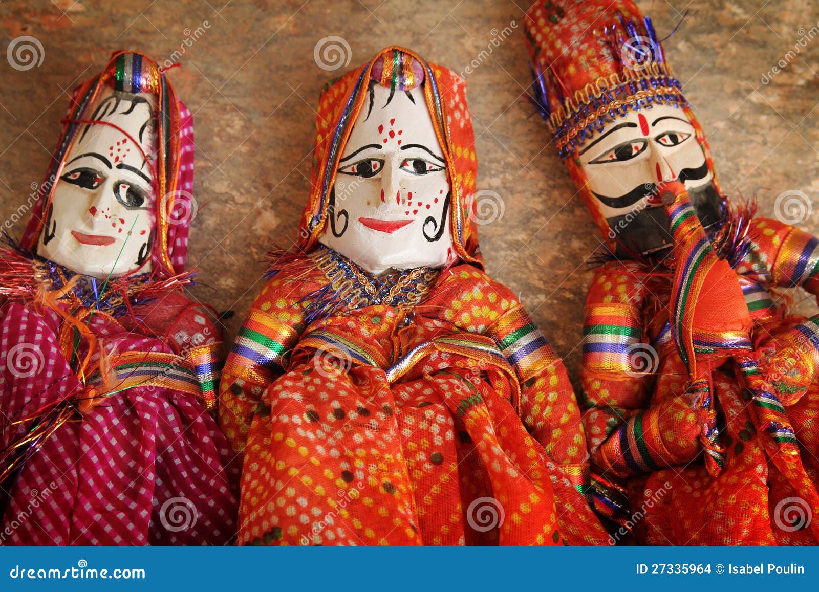 Traditionnal Indian Puppets Stock Photo - Image of woman, entertainment ...