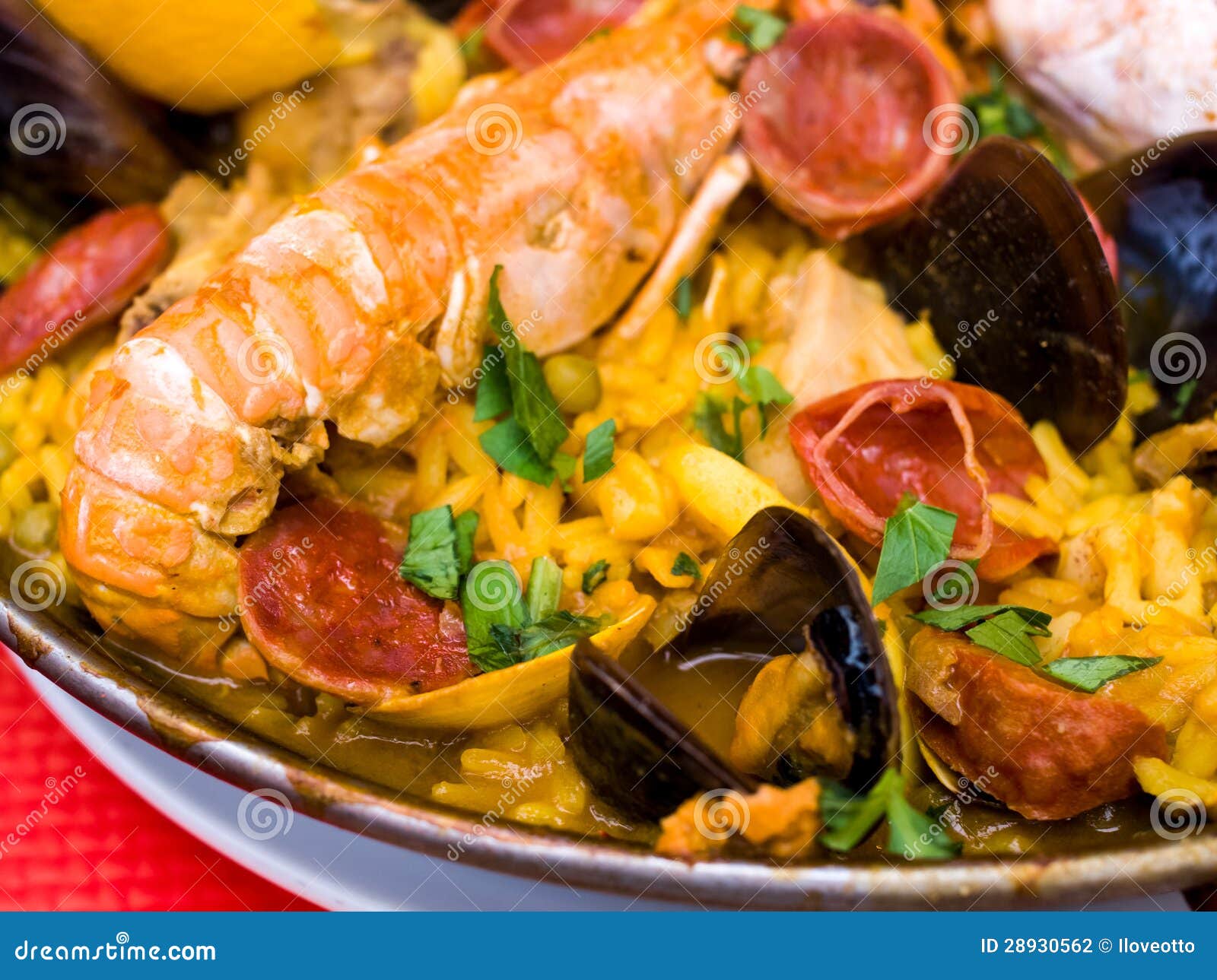 Traditionnal Spanish Food Paella Stock Photo - Image of spanish, cooked ...