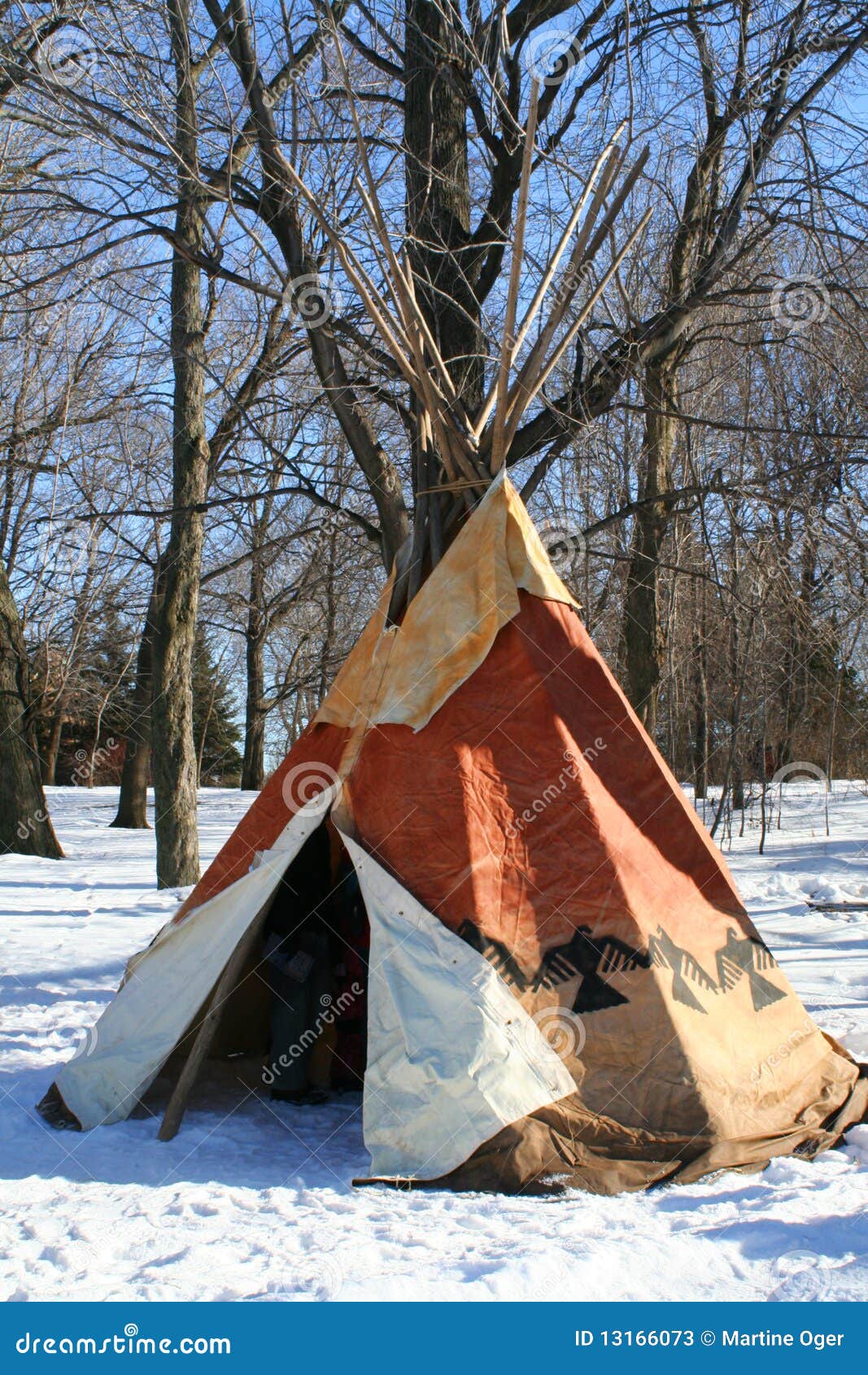 Traditionnal tee pee. stock image. Image of indian, protection - 13166073