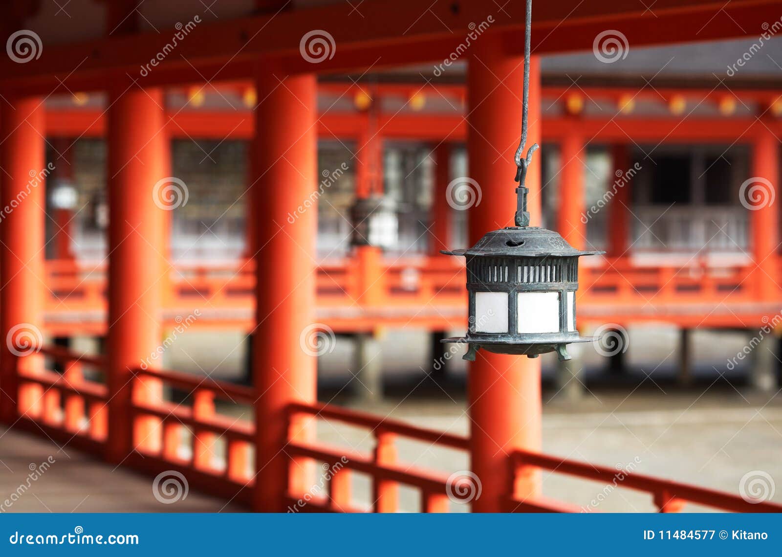 Traditonal Japanese Lantern at Ktsukushima Shrine Stock Image - Image ...