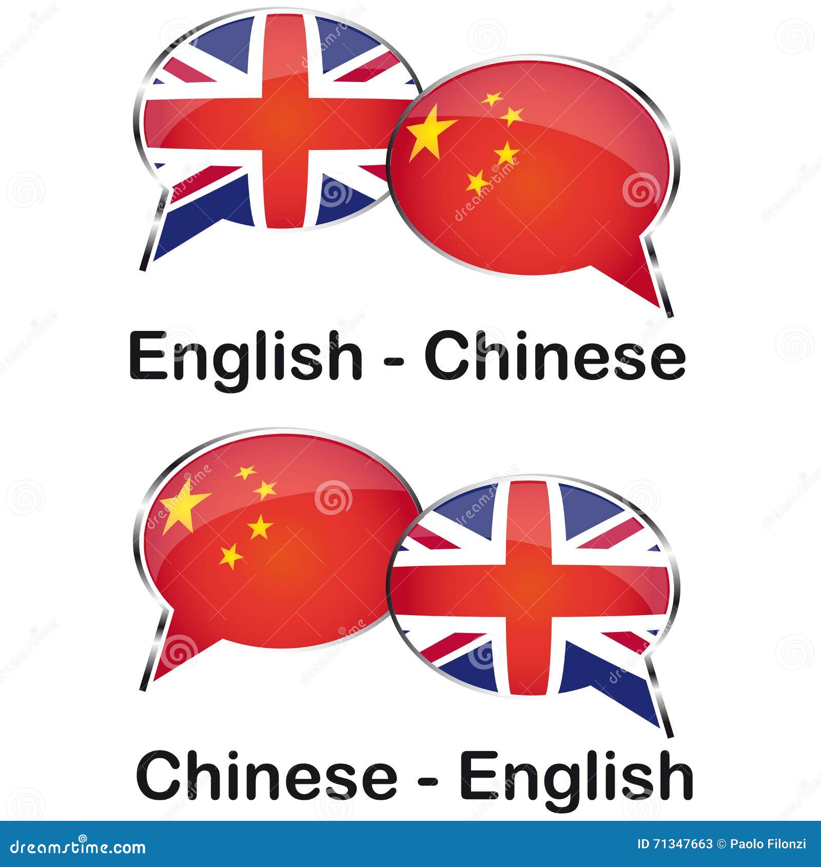 Traducteur chinois anglais illustration de vecteur. Illustration du ...