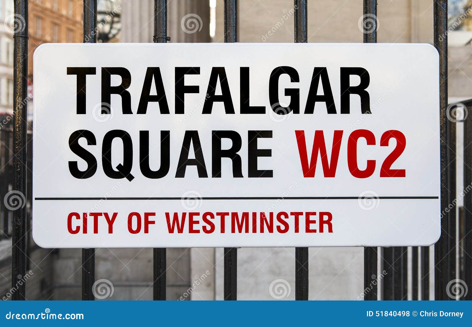 Trafalgar Square Sign in London Editorial Stock Photo - Image of ...