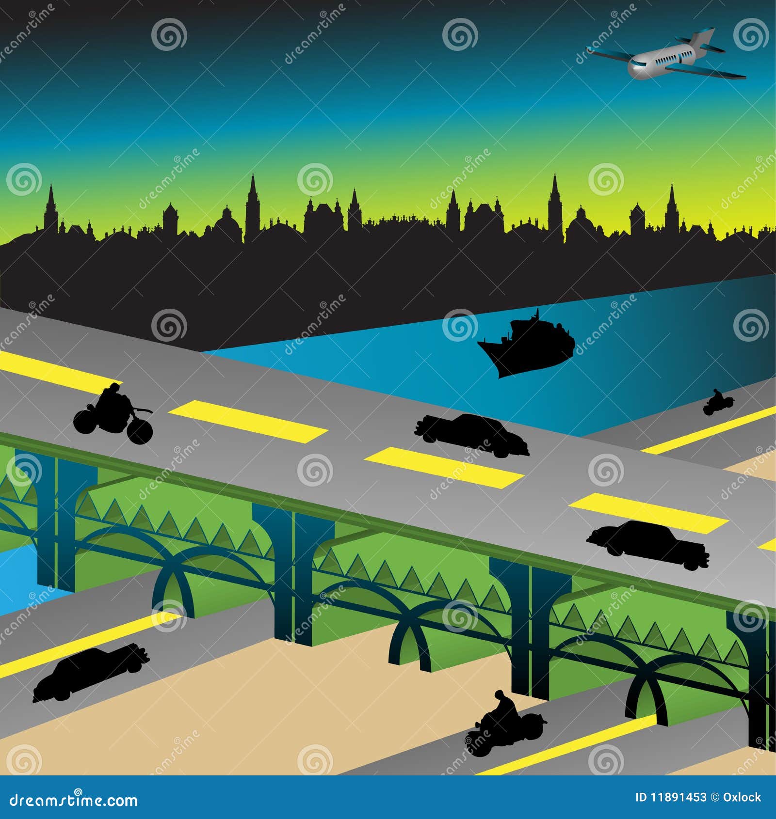 Traffic stock vector. Illustration of outdoor, colorful - 11891453