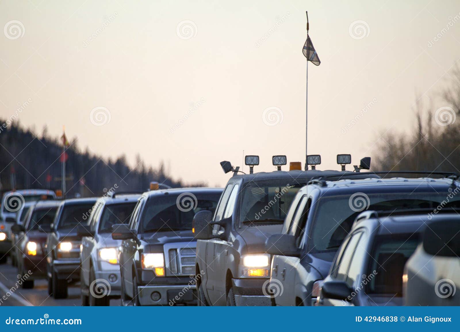 Traffic in Alberta stock photo. Image of industry, line - 42946838