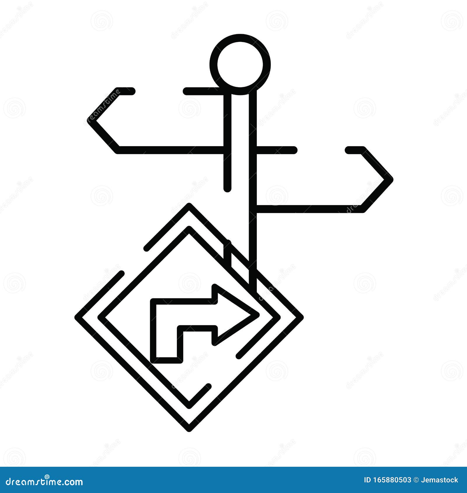 Traffic Arrow Signal Isolated Icon Stock Vector - Illustration of ...