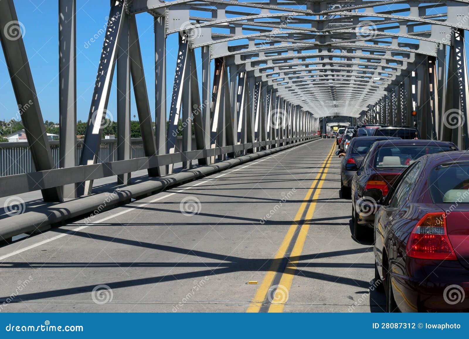 Traffic Backup on Bridge stock photo. Image of sacramento - 28087312