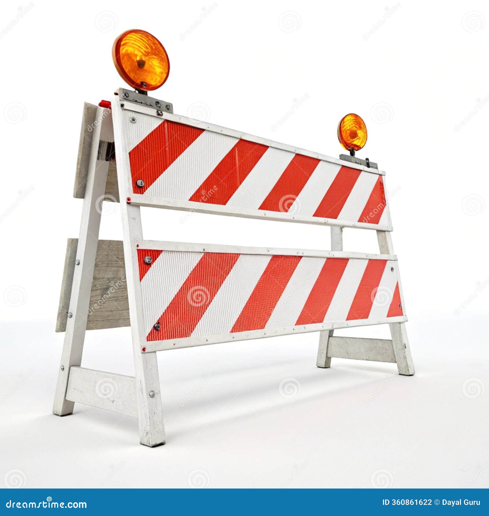 Traffic Barricade Isolated on Transparent Background Stock Illustration ...