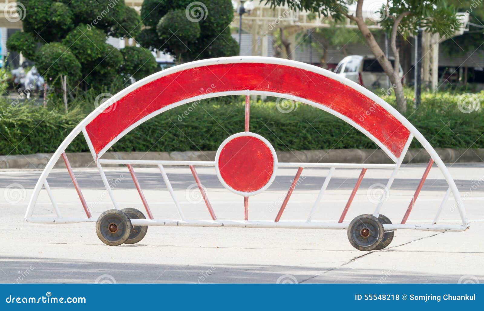 Traffic Barrier Against The Entry Of Cars Or Pedestrians To The ...