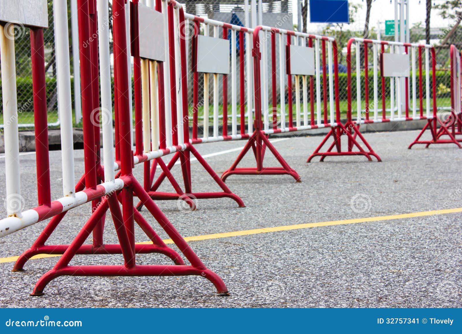 Traffic barrier Fence stock image. Image of construction - 32757341