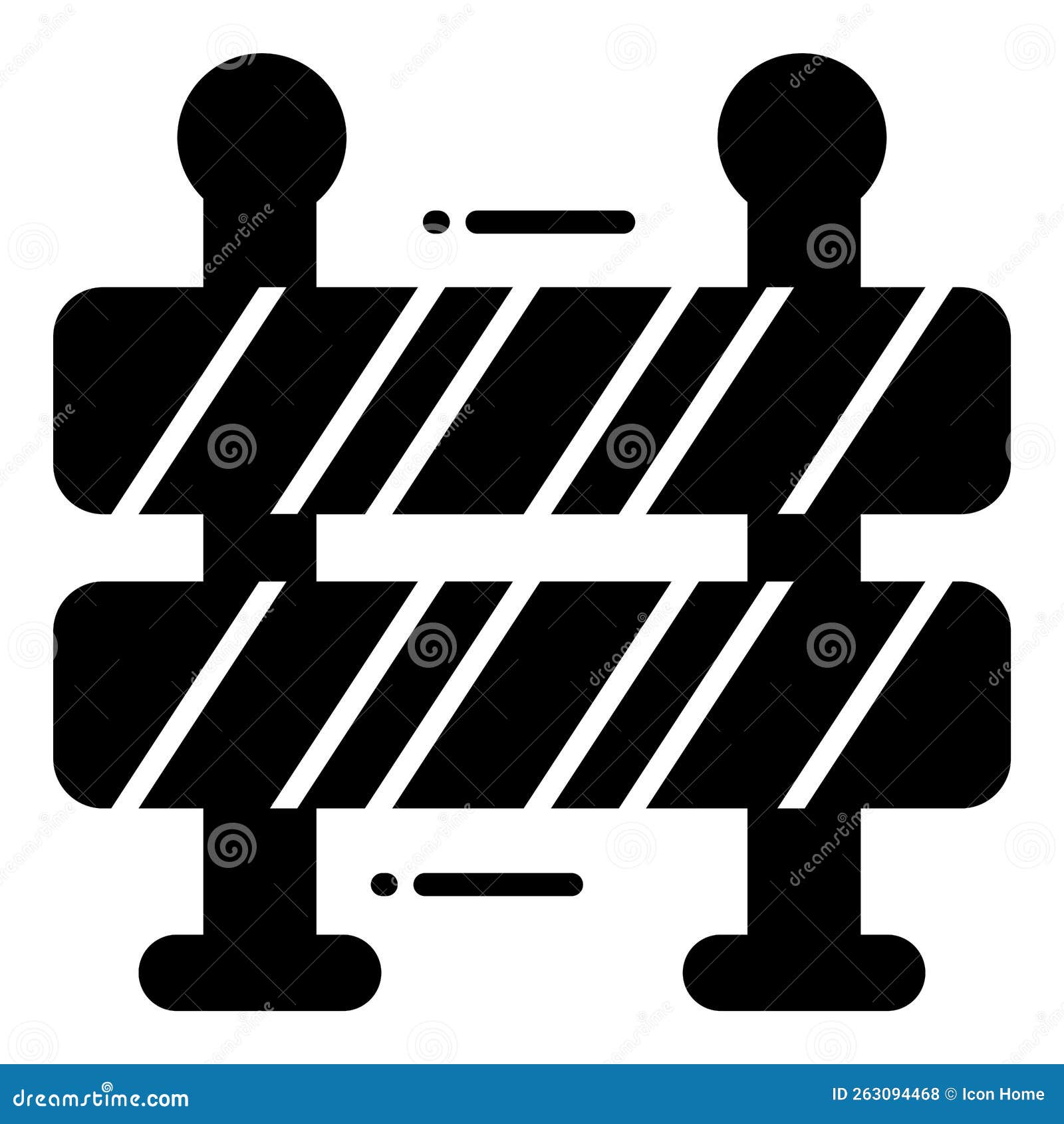 Traffic Barrier Glyph Icon, Map and Location Icon Stock Vector ...
