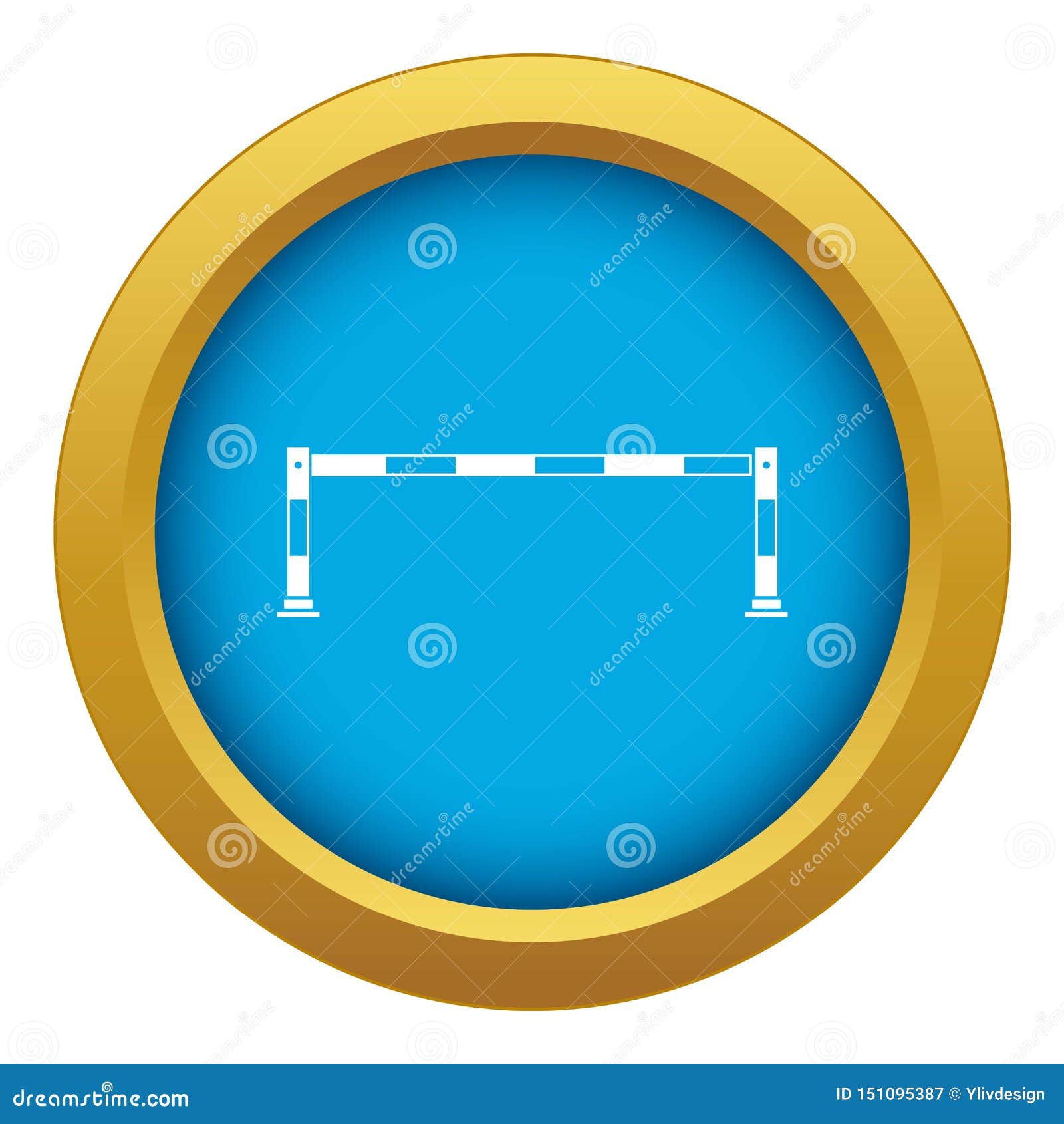 Traffic Barrier Icon Blue Vector Isolated Stock Vector - Illustration ...