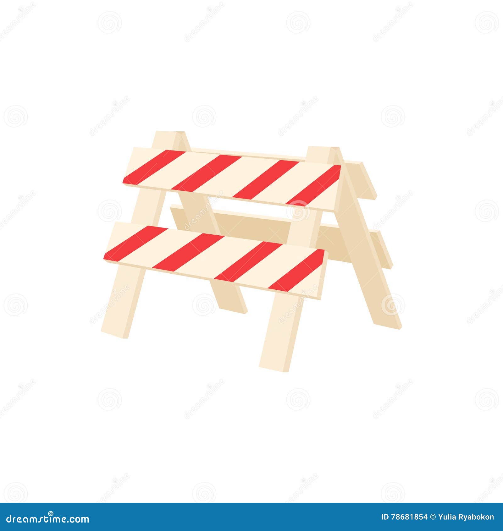 Traffic Barrier Icon, Cartoon Style Stock Vector - Illustration of ...
