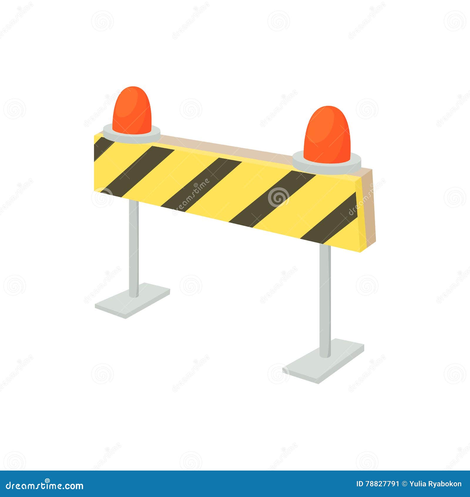 The Barrier Icon. Roadblock And Borderline, Stop, Railroad Crossing ...