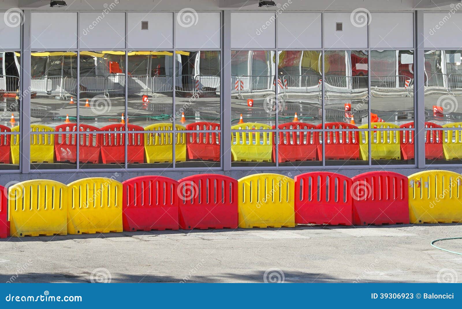 Traffic Barrier Against The Entry Of Cars Or Pedestrians To The ...