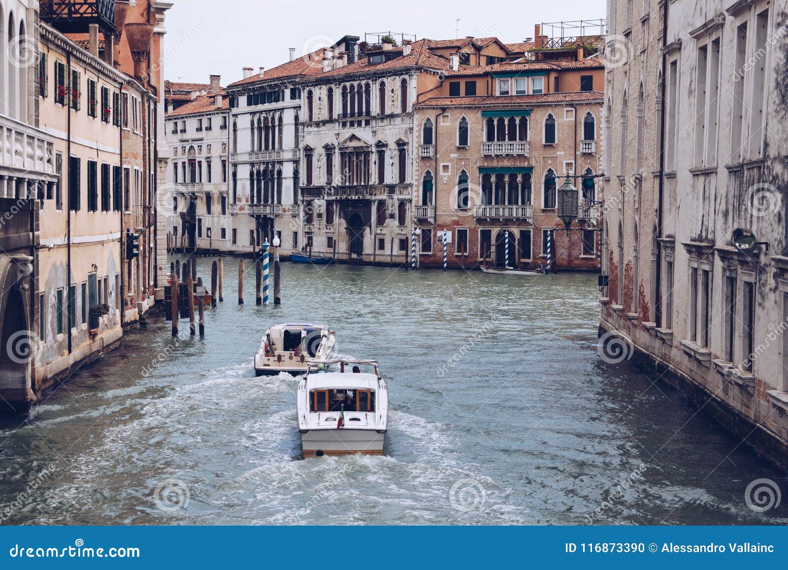 Traffic boat in venice stock photo. Image of channel - 116873390
