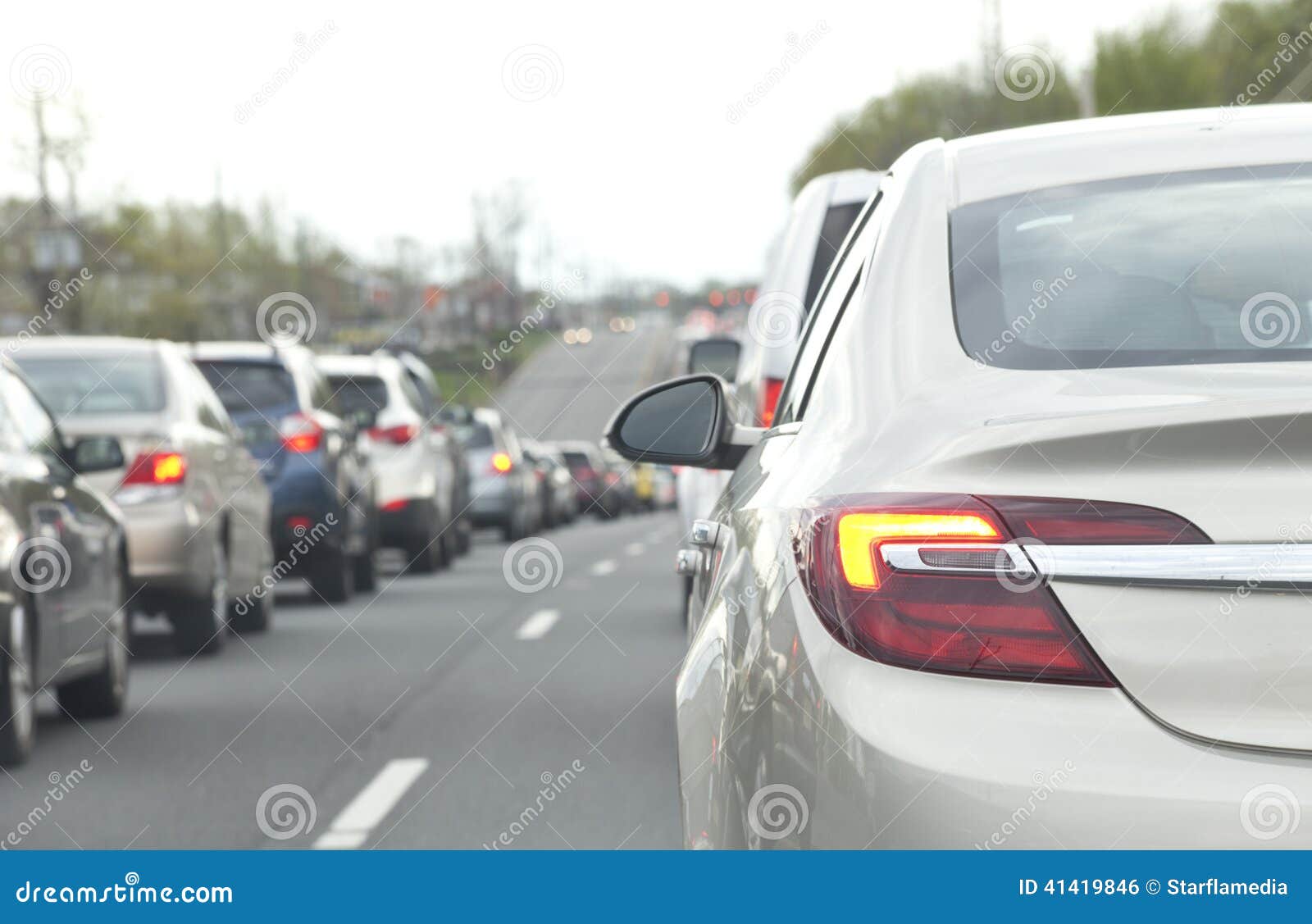 Traffic Break Lights stock photo. Image of gray, background - 41419846