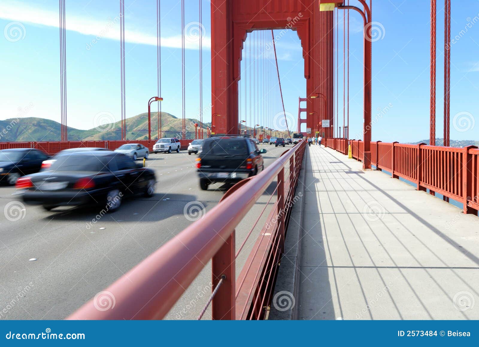 Traffic on Bridge stock photo. Image of francisco, fast - 2573484