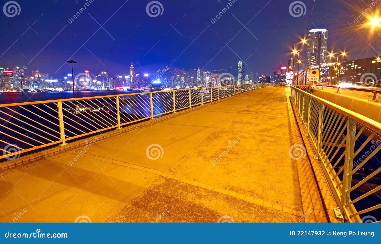 Traffic bridge at night stock photo. Image of neon, cityscape - 22147932