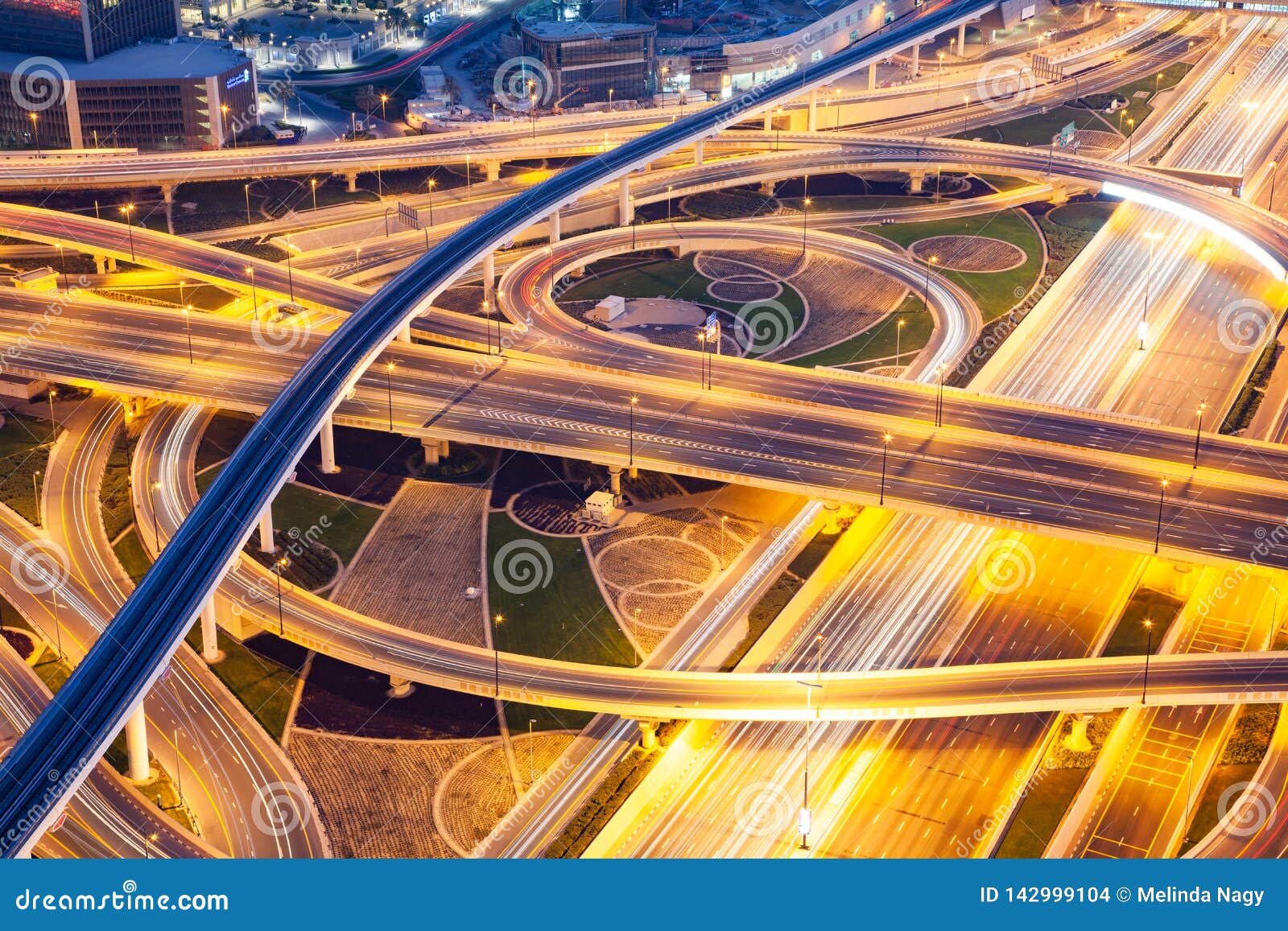 Traffic on a Busy Intersection on Sheikh Zayed Highway Stock Photo ...