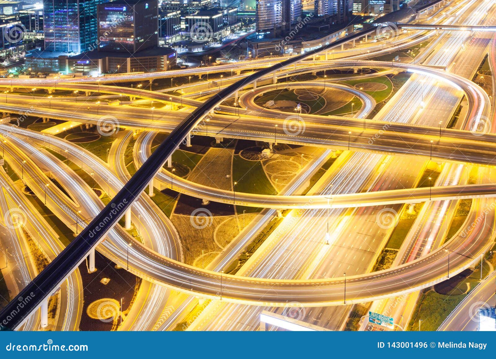 Traffic on a Busy Intersection on Sheikh Zayed Highway Stock Photo ...