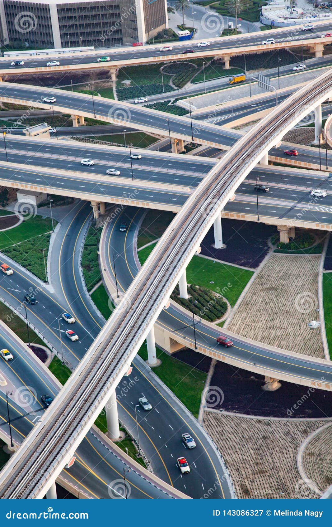 Traffic on a Busy Intersection on Sheikh Zayed Highway Stock Image ...