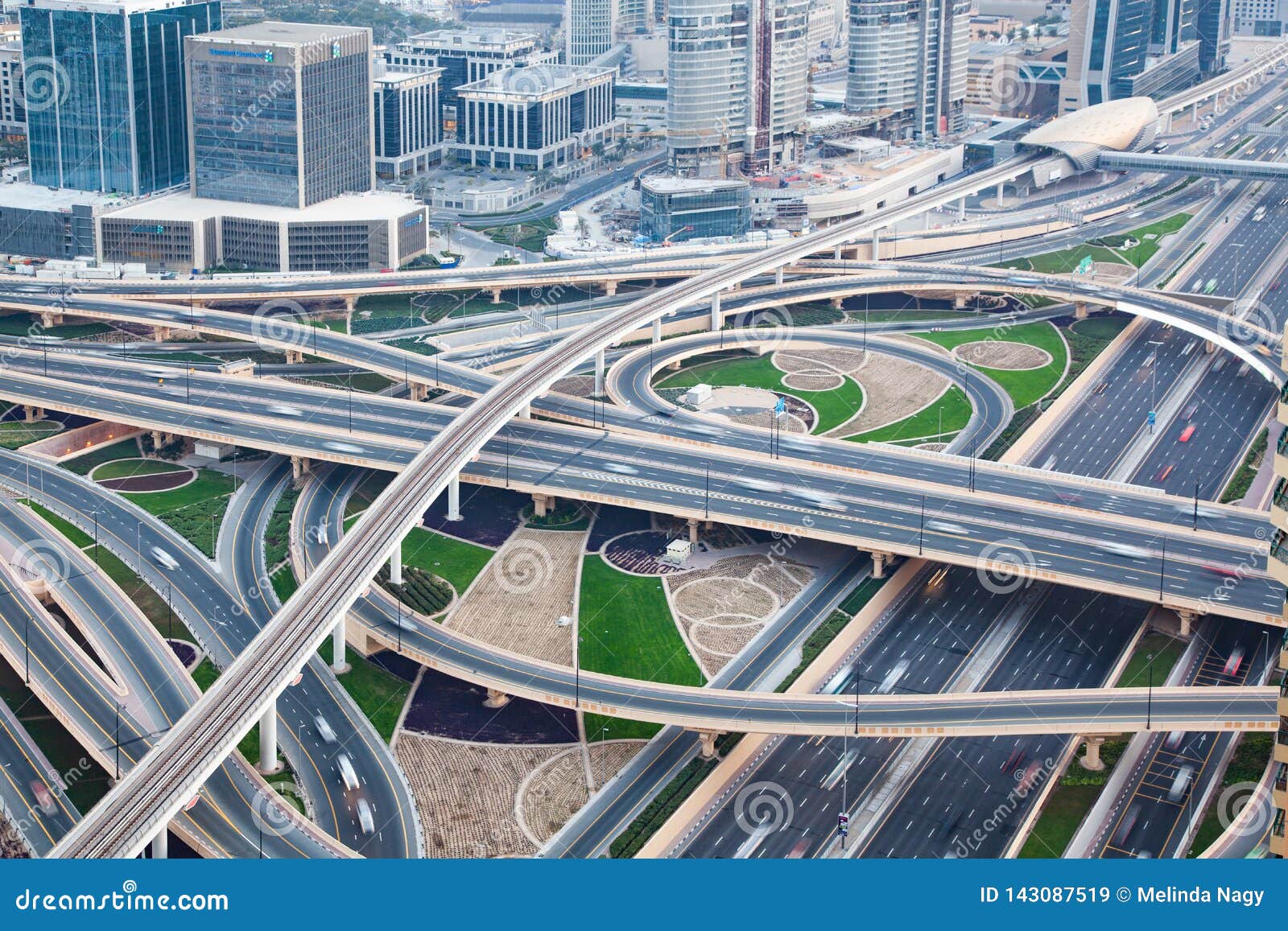 Traffic on a Busy Intersection on Sheikh Zayed Highway Stock Image ...