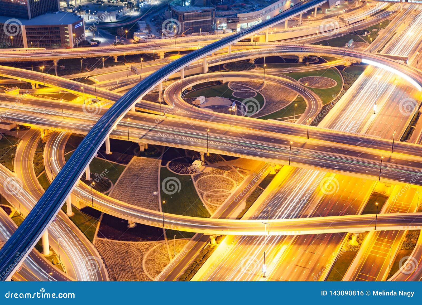 Traffic on a Busy Intersection on Sheikh Zayed Highway Stock Photo ...