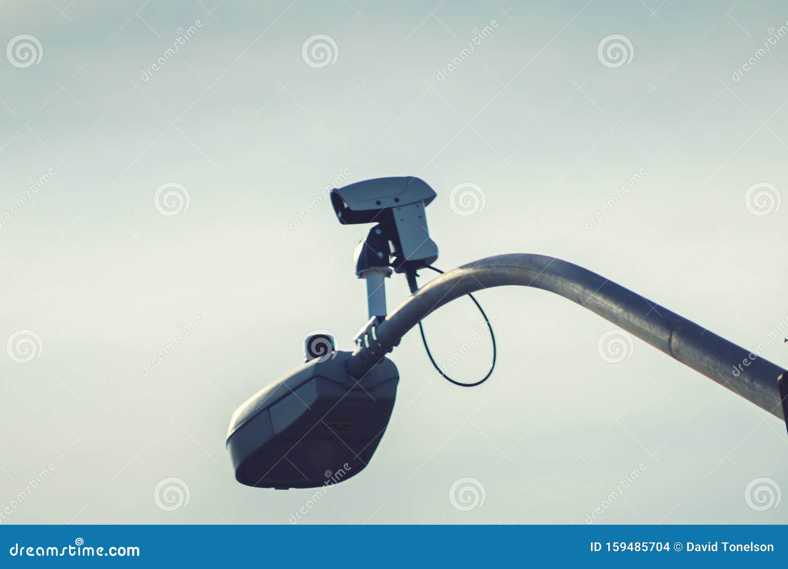 Traffic camera on light stock photo. Image of avenue - 159485704