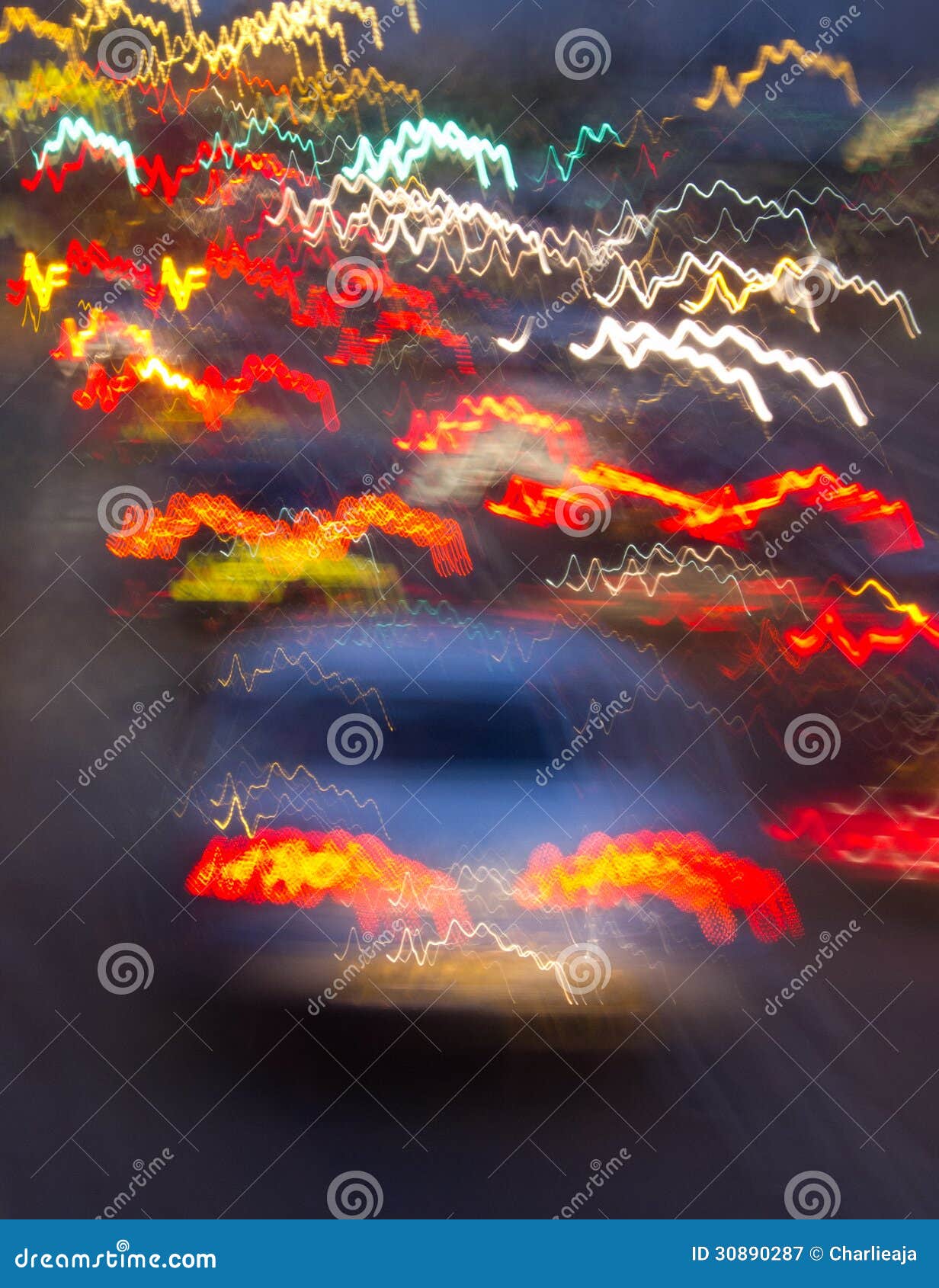 Traffic car lights effect stock image. Image of trails - 30890287