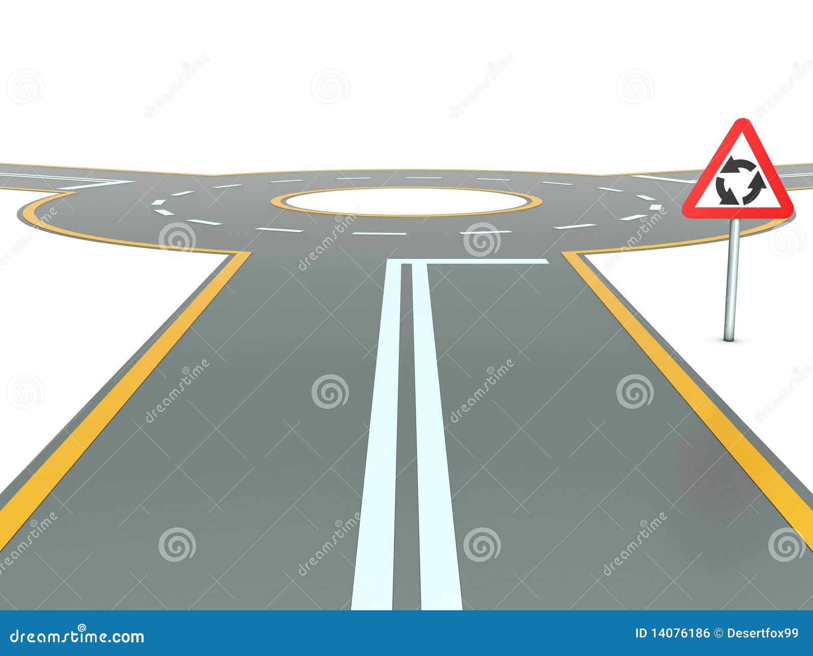 Traffic circle stock illustration. Illustration of caution - 14076186