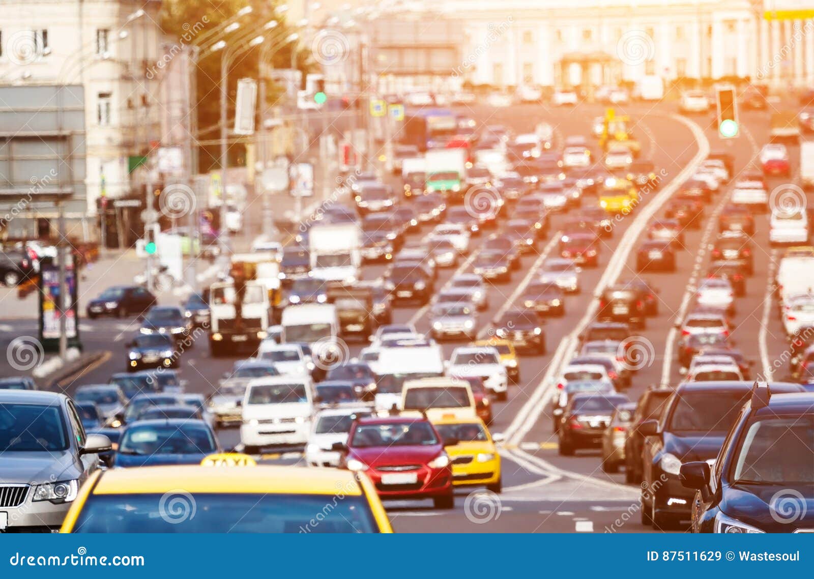 Traffic on the City Highway Stock Image - Image of multiple, lane: 87511629