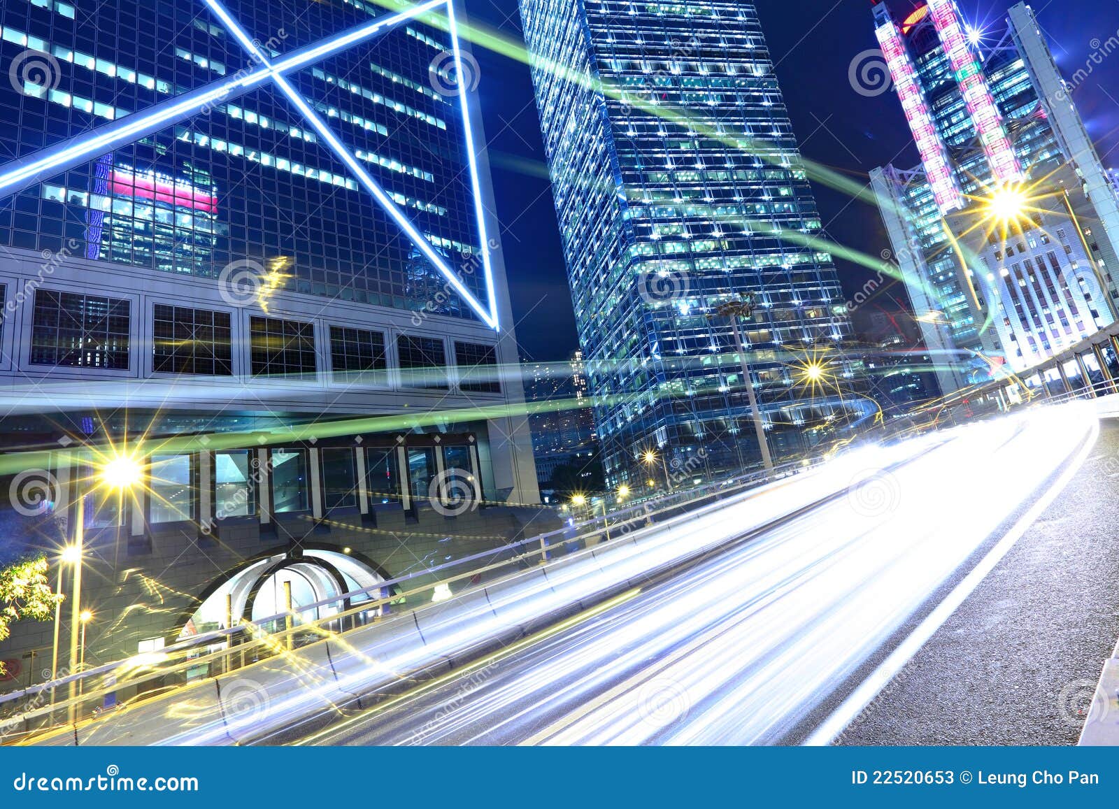 Traffic in city at night stock image. Image of fast, modern - 22520653