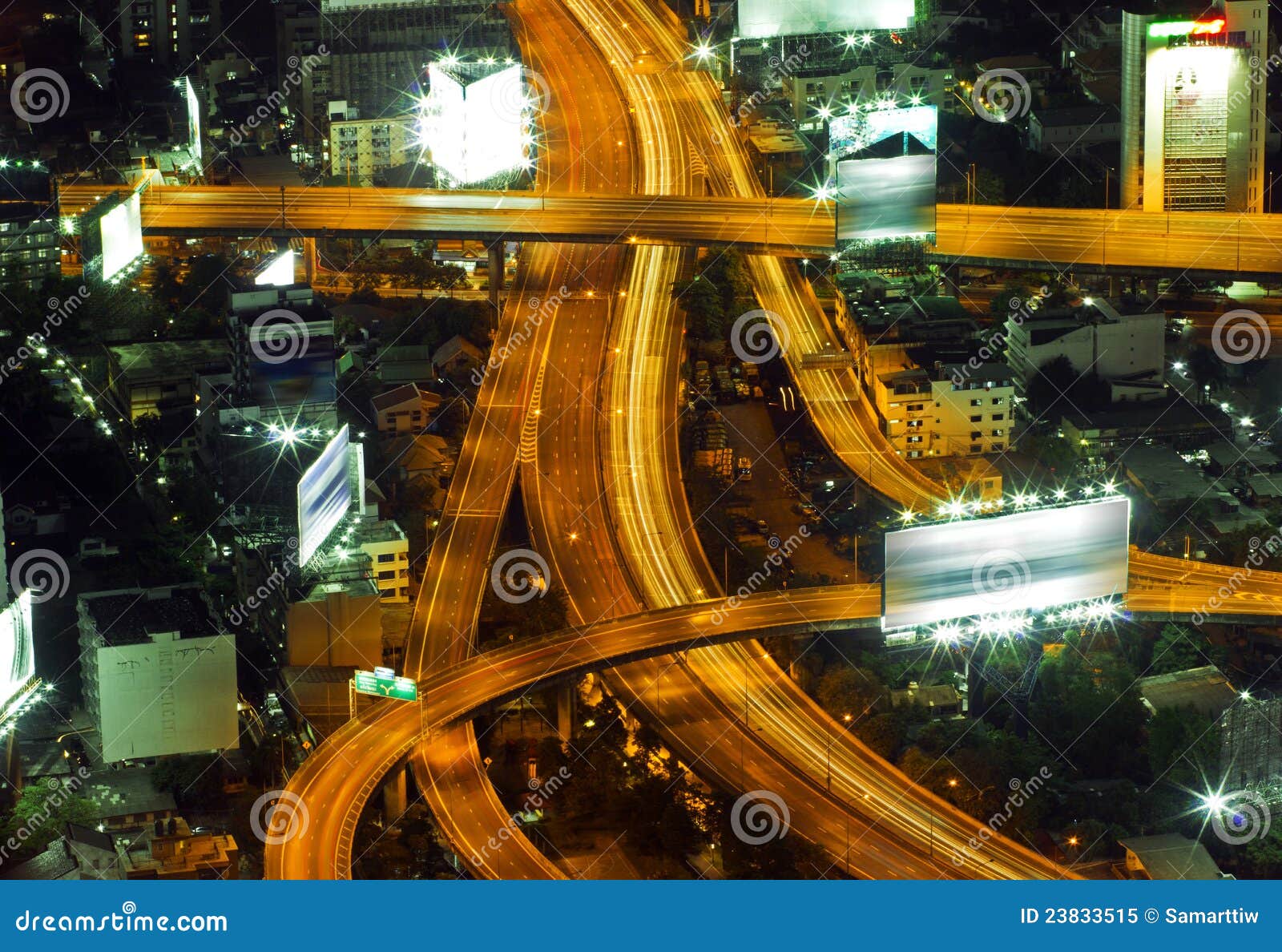 Traffic in city at night stock image. Image of building - 23833515