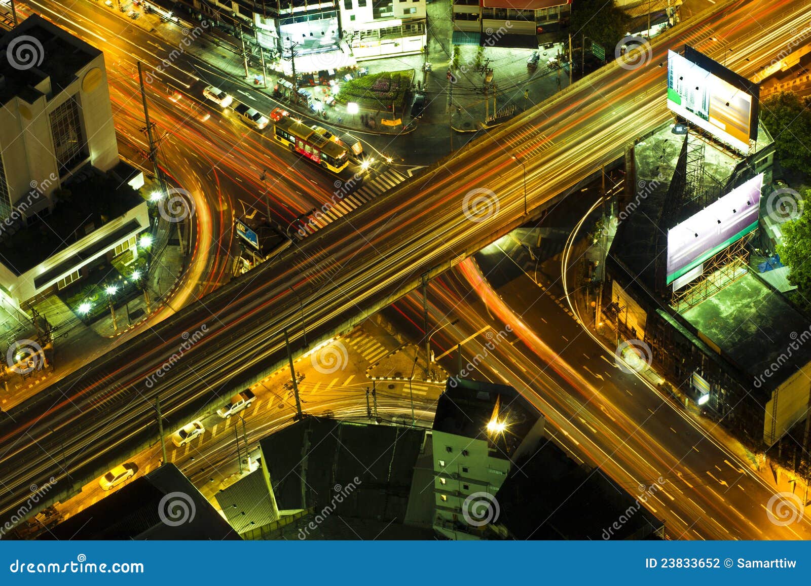 Traffic in city at night stock photo. Image of fast, light - 23833652